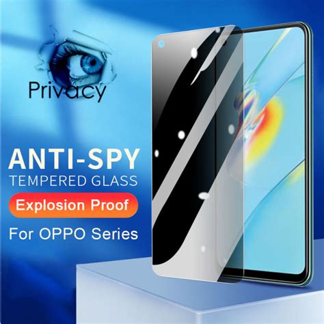 9H Full Privacy Tempered Glass For OPPO Reno 8T 8Z 7 6 5 4 3 2F A57