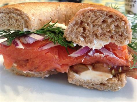 Smoked Salmon Bagel Sandwich A Food Lovers Delight
