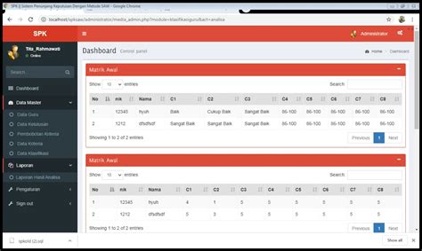 source code spk metode saw berbasis web adudu info
