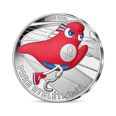 Monnaie De 10 En Argent Mascotte Jeux Paralympiques 2024 Para