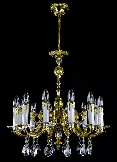 Casa Padrino Luxus Barock Kristall Kronleuchter Gold Ø 60 x H 61 cm