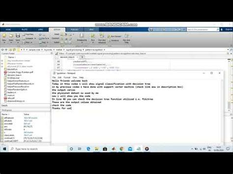 Ecg Signal Classification With Decision Tree Matlab Youtube