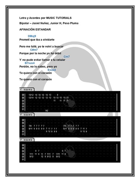Bipolar Jasiel Nuñez Peso Pluma Junior H Letra y Acordes by