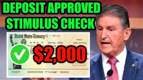 DEPOSIT APPROVED 2 000 STIMULUS CHECK PAYMENT DATES NEW STIMULUS