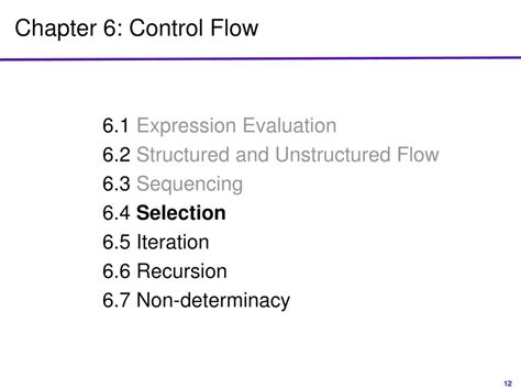 ppt chapter 6 control flow powerpoint presentation free download id 5559161