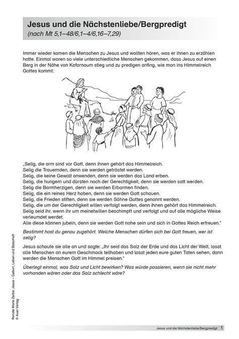 Grundschule Unterrichtsmaterial Religion Jesus Christus