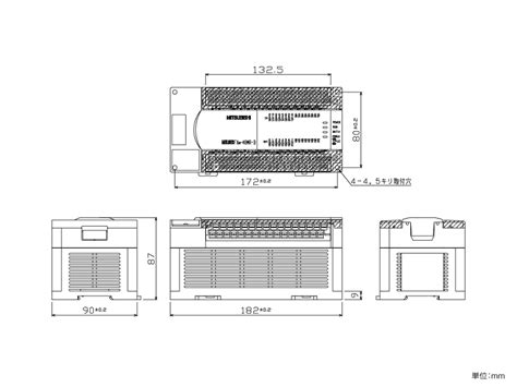 FX2N 48MR D ダウンロード 外形図CAD MELSEC F シーケンサ MELSEC 仕様から探す三菱電機 FA