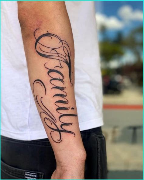 Word Tattoo Designs For Men On Forearm