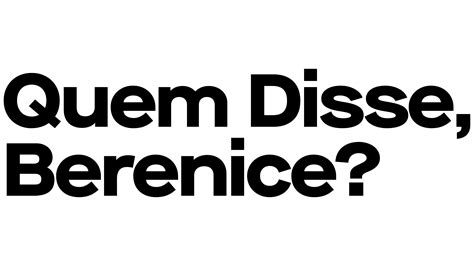 Quem Disse Berenice Logo Symbol Meaning History PNG Brand