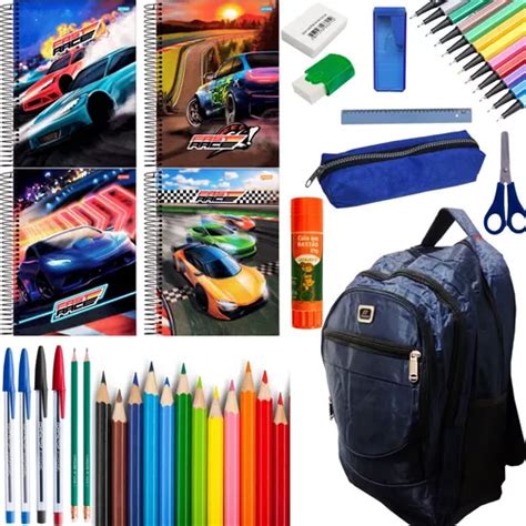 Kit Completo Material Escolar Ensino Fundamental Menina