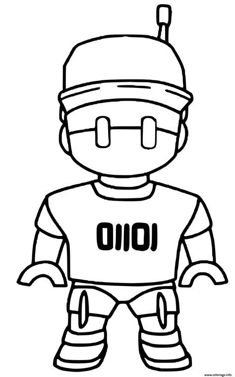Coloriage Robot Guy Stumble Guys JeColorie