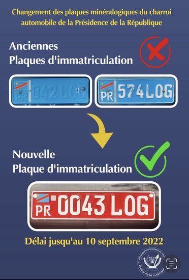 Présidence de la République changement des plaques dimmatriculation
