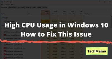 How To Fix High CPU Usage In Windows 10 2021