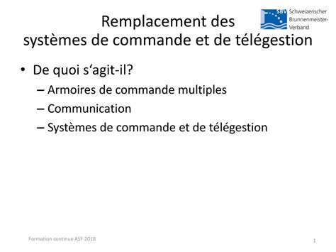 Remplacement des systèmes de commande et de télégestion ppt télécharger