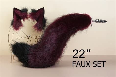 Fox Tail Plug And Ear Set Wolf Tail Butt Plug Cat Tail Etsy Australia