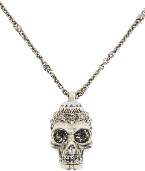 Alexander McQueen Silver Victorian Skull Pendant In Metallic Lyst