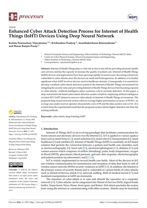pdf enhanced cyber attack detection process for internet of health things ioht devices using