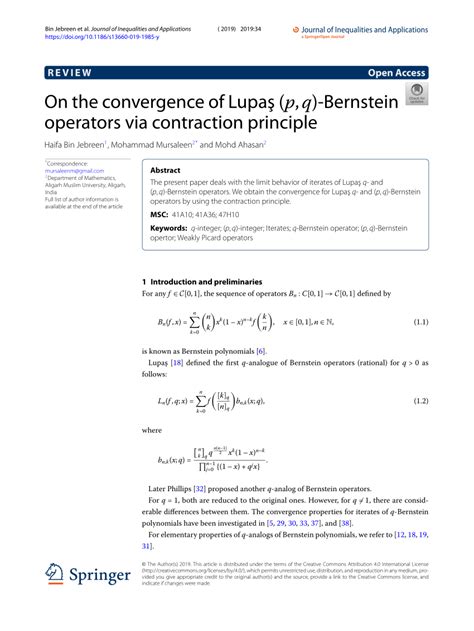pdf on the convergence of lupaş p q p q bernstein operators via contraction principle