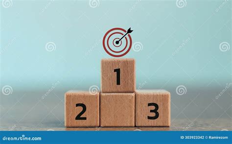 Numbers Of Wooden Building Blocks Ranking Business Strategy