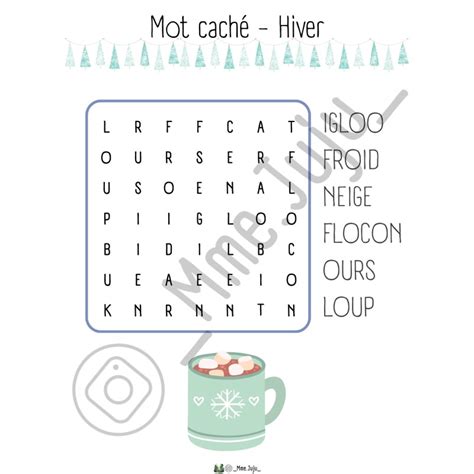 Cahier thématique hiver préscolaire
