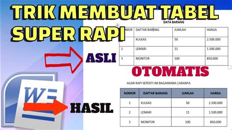Cara Cepat Mengatur Tinggi Tabel Di Microsoft Word How To Quickly Set