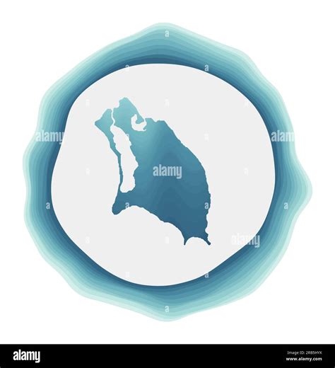Barbuda Logo Badge Of The Island Layered Circular Sign Around Barbuda