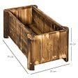 Jardinière sur pied bac à fleurs dim 70L x 35l x 30H cm piètement demi