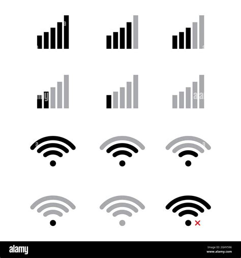Mobile Phone Signal Level Indicator Icon Smartphone Wireless Status