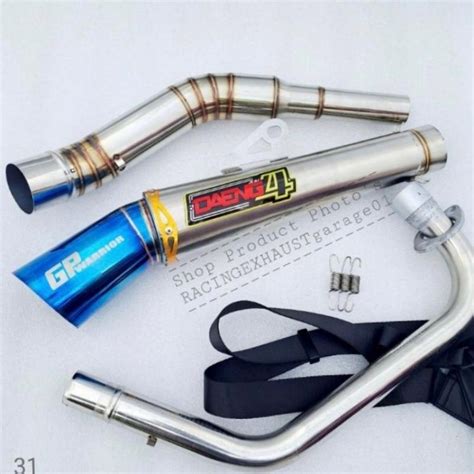 01 Daeng Sai4 Conical Open Exhaust Pipe TMX 125 155 Bajaj CT100 125