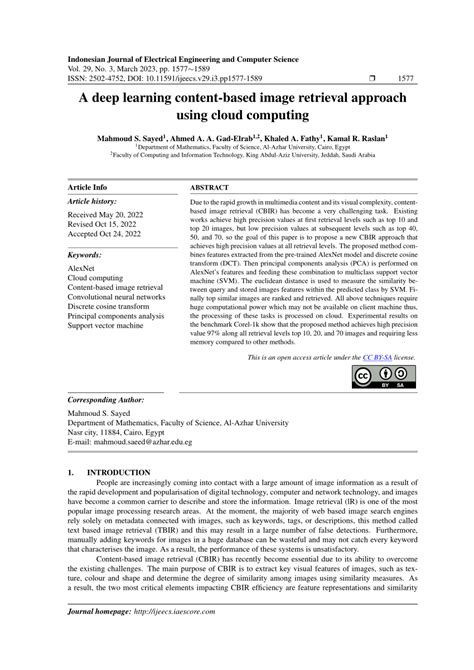 pdf a deep learning content based image retrieval approach using cloud computing