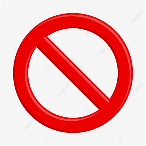 Señal De Prohibido En Rojo Con Estilo 3d Vector PNG dibujos Prohibir