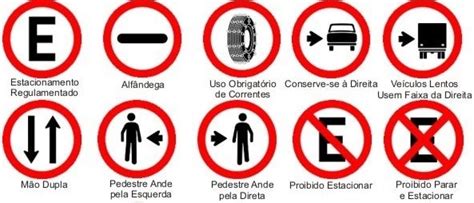 Placas de Trânsito Placas de Regulamentação Simulado DETRAN 2021