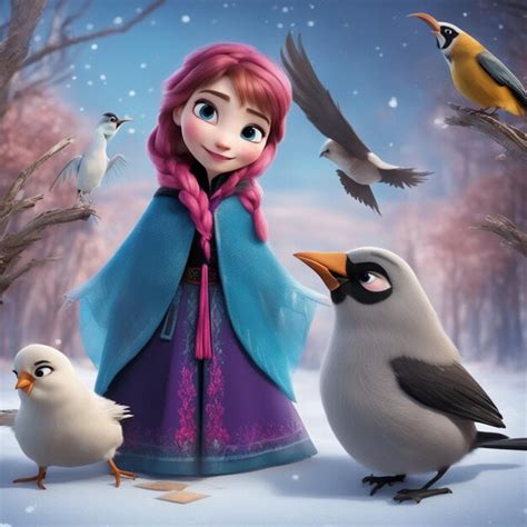 Premium AI Image Anna And Elsa Frozen Image Ai Generated Art