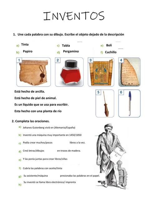 Inventos Online Activity Ciencias De La Naturaleza Cuadro De Texto