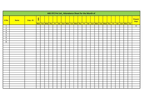 30 Printable Attendance Sheet Templates Free TemplateArchive