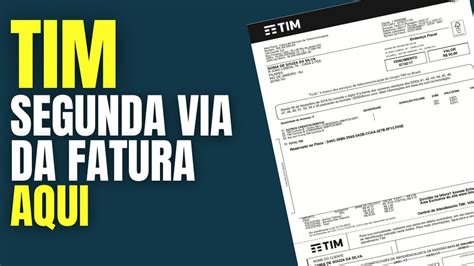 TIM SEGUNDA VIA Faça a Emissão Rápida do Boleto ou 2 Via da Fatura da