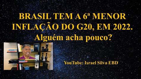 Brasil tem a 6ª menor inflação do G20 em 2022 Alguém acha pouco