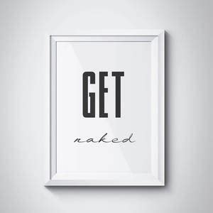 Get Naked Print Bathroom Wall Art Bathroom Wall Decor Get Etsy