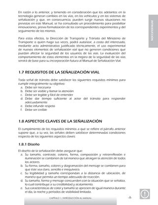 Introducción al manual de señalización vial PDF