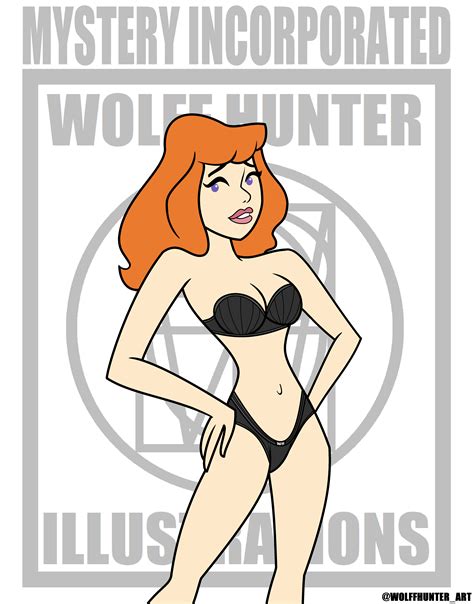 Rule 34 Accurate Art Style Bra Breasts Daphne Blake Female Girl Hanna Barbera Lipstick Looking