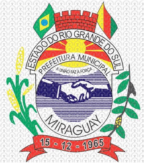 Brasão e Bandeira da Cidade de Miraguaí RS mbi br