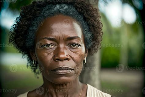 Portrait Of Tired Mature Black Woman 24086531 Stock Photo At Vecteezy