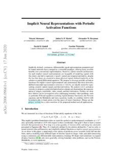 Implicit Neural Representations With Periodic Activation Implicit