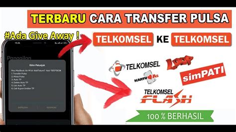 Cara Transfer Pulsa Telkomsel Ke Sesama Telkomsel Terbaru YouTube