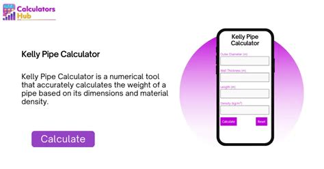 Kelly Pipe Calculator Online CalculatorsHub
