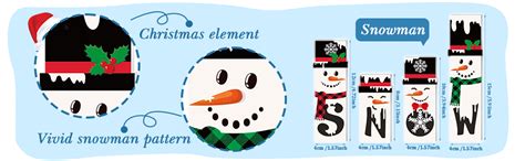 Amazon Qunclay 4 Pieces Winter Decor Wooden Snowman Tabletop