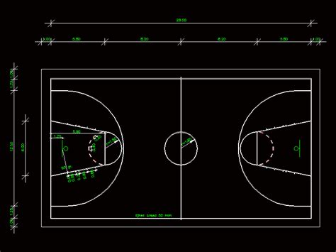 Cancha Multiple En Autocad Librer A Cad