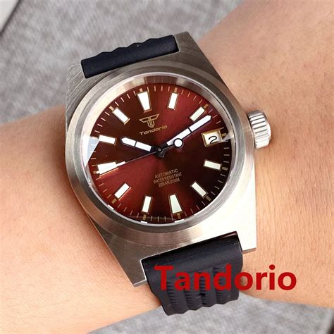 38mm Tandorio NH35 Sunburst Dial Sapphire Glass 200m Diving Brushed