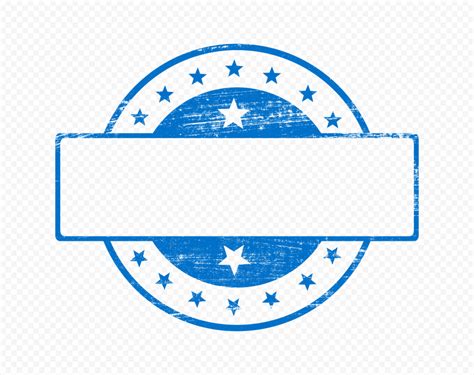 HD Blank Empty Clear Blue Rubber Stamp PNG Citypng