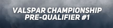 Valspar Championship Pre Qualifier 1 Event PGA TOUR Qualifier Entry